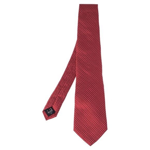 Dunhill | Accessories | Dunhill Red Dot Patterned Jacquard Silk Tie ...